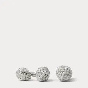 Ralph Lauren Silk Knot Cuff Links - Grey