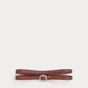 Ralph Lauren Tooled Leather Double-wrap Belt