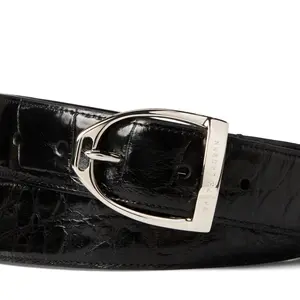 Ralph Lauren Alligator Stirrup Buckle Belt