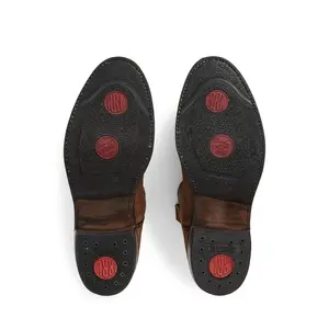 Ralph Lauren Roughout Suede And Leather Boots