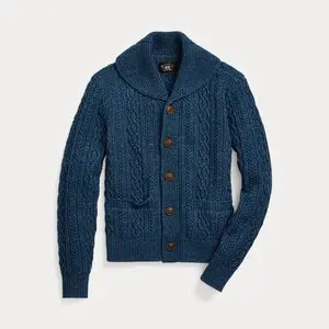 Ralph Lauren Cable-knit Cotton-wool Shawl Cardigan