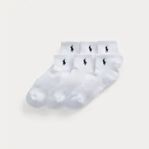 Ralph Lauren Quarter-crew Socks 6-pack - White
