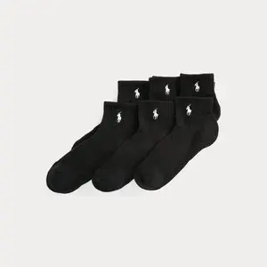 Ralph Lauren Cotton-blend Quarter Sock 6-pack - Black