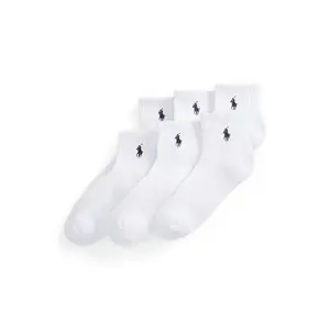 Ralph Lauren Cotton-blend Quarter Sock 6-pack - White