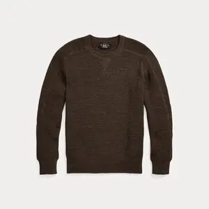 Ralph Lauren Waffle-knit Cotton-wool Sweater - Dark Olive Heather