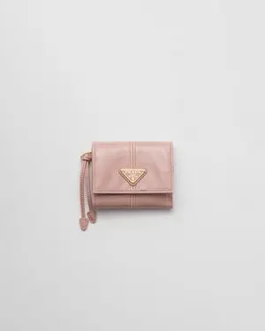 Prada Small Leather Wallet Rosy Blush