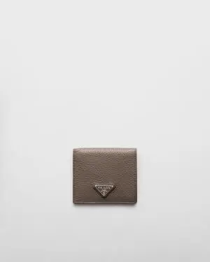 Prada Leather Wallet - Bamboo Gray