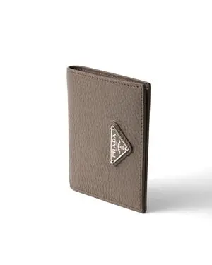 Prada Leather Wallet - Grey