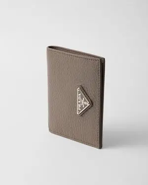 Prada Leather Wallet - Grey