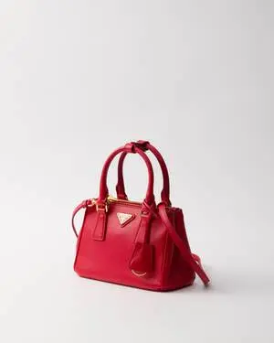 Prada Galleria Saffiano Leather Micro Bag - Red