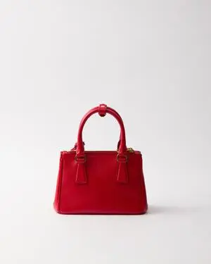 Prada Galleria Saffiano Leather Micro Bag - Red