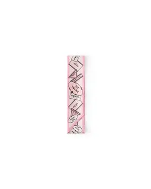 Prada Printed Silk Twill Skinny Scarf - Pink
