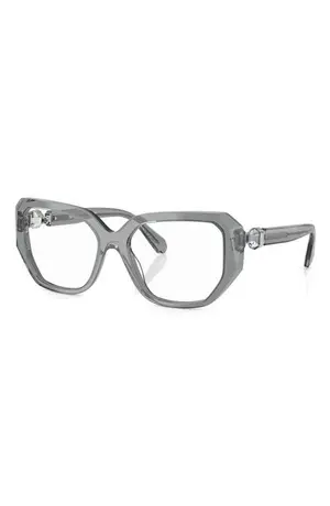 SWAROVSKI Geometric Eyeglasses - Transparent Grey