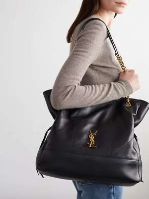 Saint Laurent Jamie Shopping Leather Shoulder Bag - Black