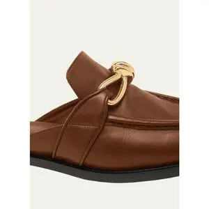 Bottega Veneta Astaire Knot Loafer Mules - Brown