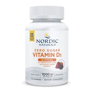 NORDIC NATURALS Zero Sugar Vitamin D3 Gummies Wild Berry Flavor 60 Gummies - One-color