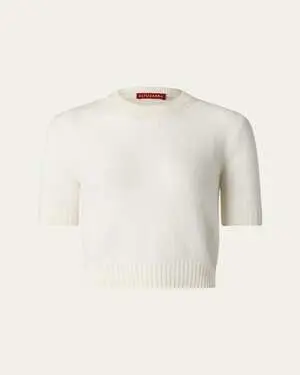 Altuzarra Ty Alpaca Short Sleeve Sweater