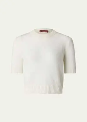 Altuzarra Ty Alpaca Short Sleeve Sweater