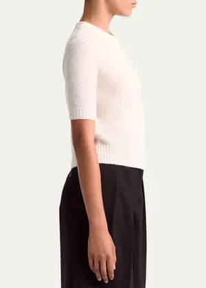 Altuzarra Ty Alpaca Short Sleeve Sweater