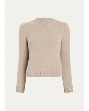 Khaite Leta Cashmere Crewneck Sweater - Putty