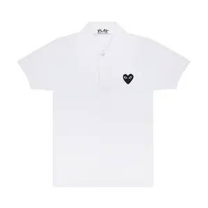 Play Comme Des Garcon Black Emblem Polo Shirt - White
