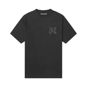 Palm Angels Monogram Stud Classic Tee /gunmetal - Black
