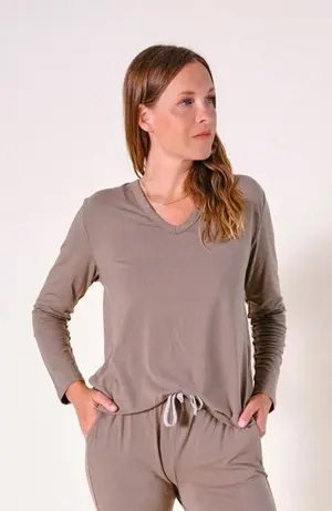 POPLINEN Plus Toni Pj Shirt - Olive