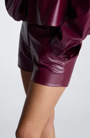 KENNETH COLE Faux Leather Shorts