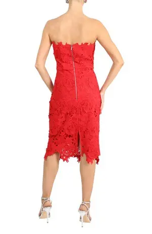 Adelyn Rae Jade Strapless Lace Dress