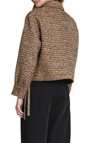 Endless Rose Side Tie Tweed Jacket