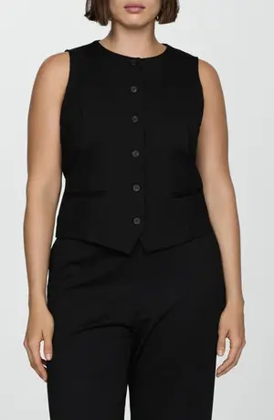 Mango Knit Crop Vest