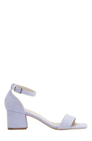 FOREVER & ALWAYS SHOES Iva Low Block Heel Sandals - Lilac