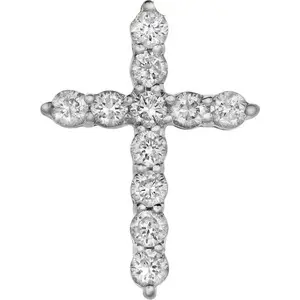 LUVMYJEWELRY 10k Gold Diamond Cross Pendant - 10k Rose Gold