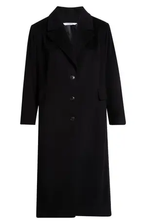 Fleurette Holland Longline Wool Coat - Black