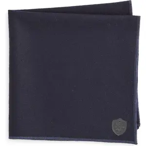 CLIFTON WILSON Cashmere Pocket Square - Navy