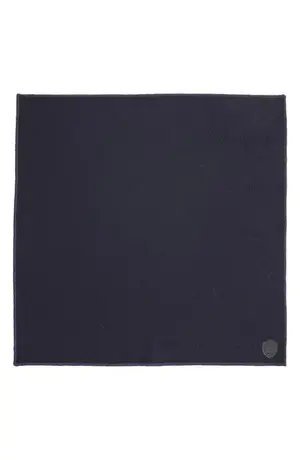 CLIFTON WILSON Cashmere Pocket Square - Navy