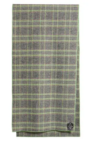 CLIFTON WILSON Glen Plaid Wool Scarf