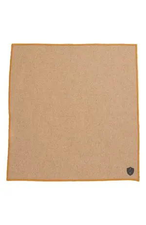 CLIFTON WILSON Cashmere Pocket Square - Tan