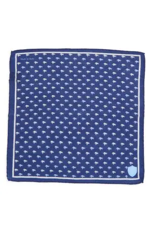 CLIFTON WILSON Print Wool Pocket Square