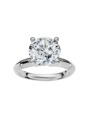 BLISS DIAMOND Certified 2ct Lab Grown Diamond Solitaire Ring - 14k White Gold