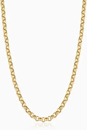ORADINA 14k Gold Rimini Rolo Chain Necklace - Yellow Gold