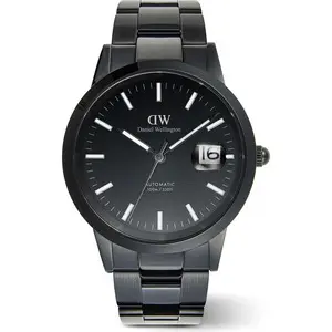 DANIEL WELLINGTON Iconic Link Automatic Bracelet Watch - Black