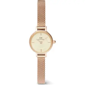 DANIEL WELLINGTON Petite Mini Melrose Mesh Watch - Rose Gold