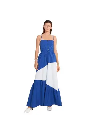 ANSEA Overboard Maxi Dress - Blue