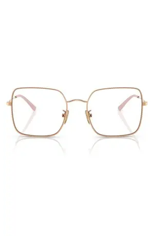 VOGUE 54mm Square Eyeglasses - Rose Gold