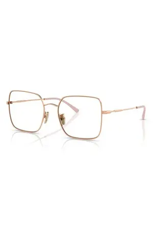 VOGUE 54mm Square Eyeglasses - Rose Gold