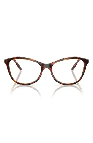 VOGUE VOGUE 54mm Irregular Optical Glasses Dark Havana