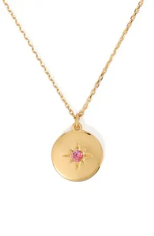 Kate Spade New York Medallion Necklace - Pink/ Gold