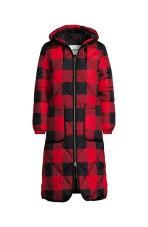 LANDS' END Featherfree Insulated Diamond Quilted Maxi Coat