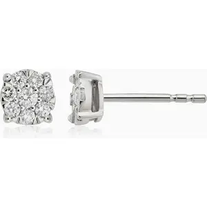 ORADINA 14k Gold Diamond Stud Earrings - White Gold - Diamonds